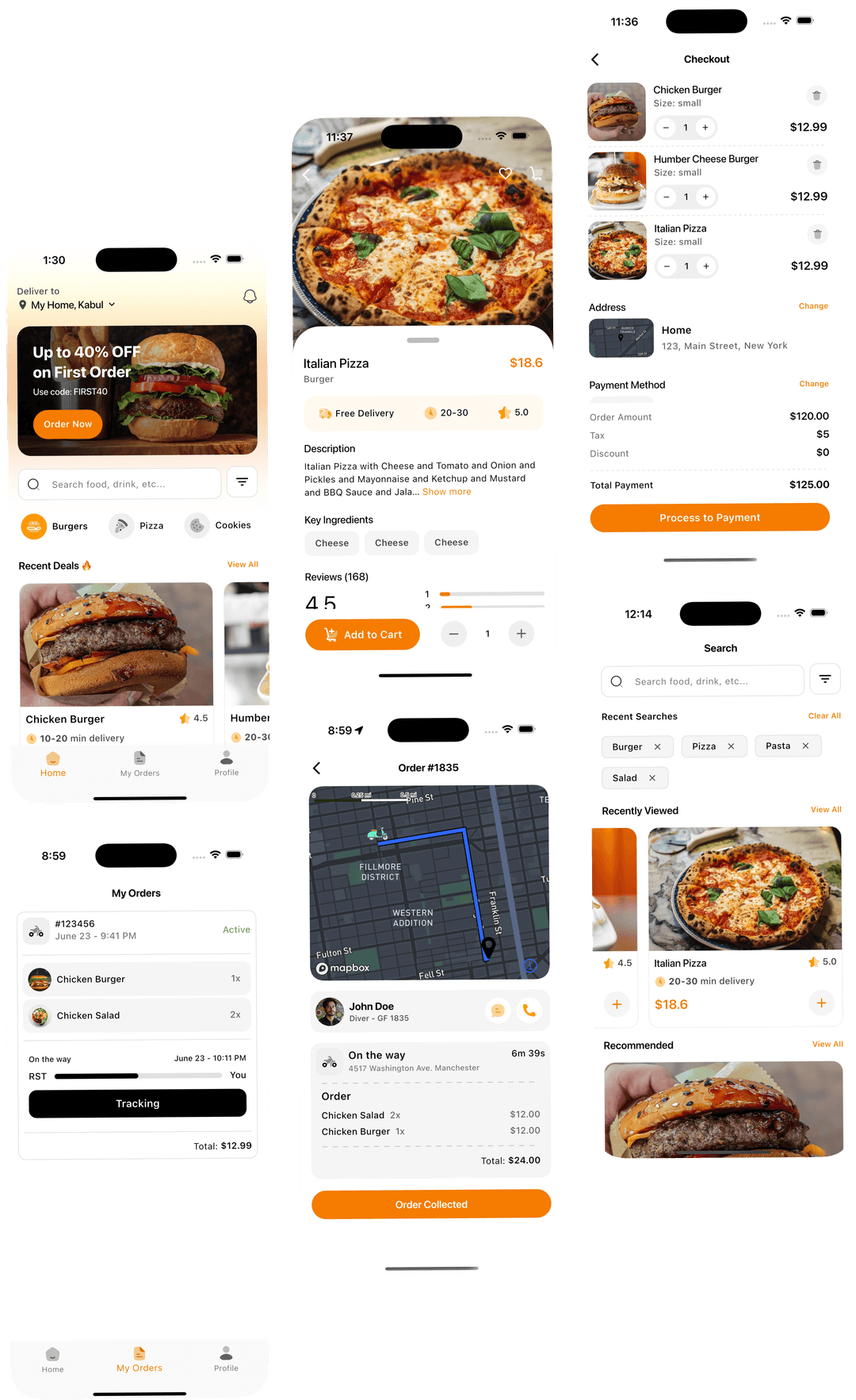 Foody: Flutter Food Delivery UI Kit | Restaurant & Order Tracking Platform