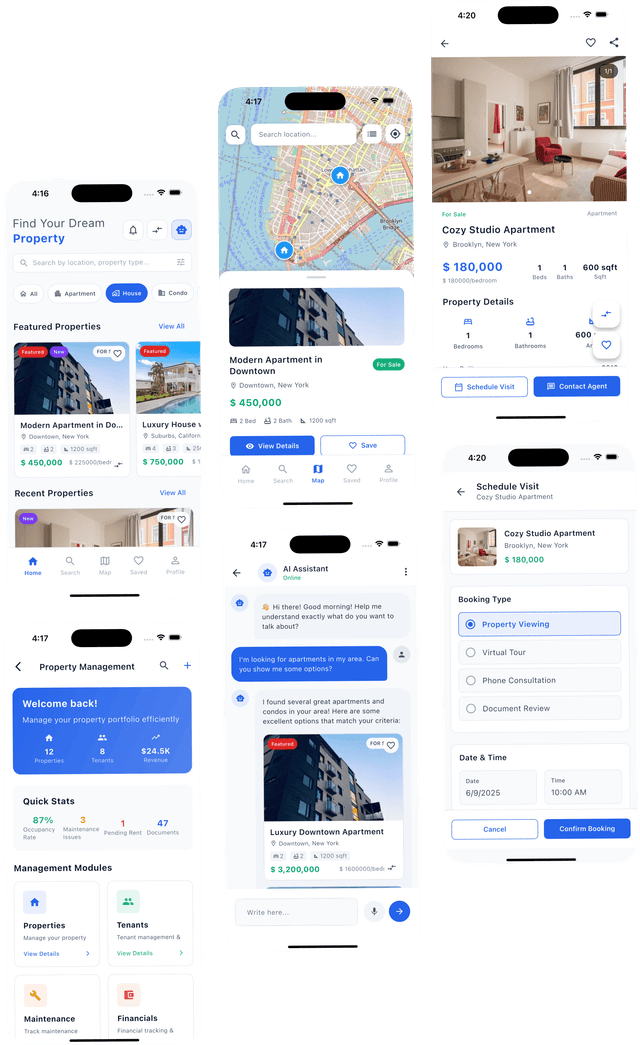 XState: AI-Powered Flutter Real Estate App | Property Management Template
